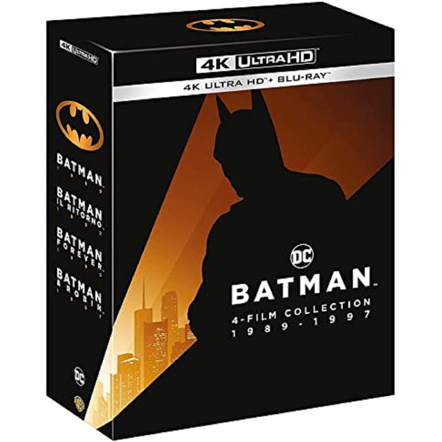 Batman 1-4 Collection (4K UHD + Blu-ray) (8 Discs) für 28,22€ (IT)