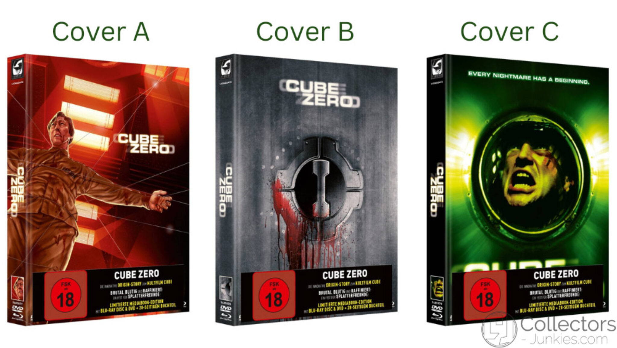 "Cube Zero" ab Dezember 2022 in 3 Blu-ray Mediabooks