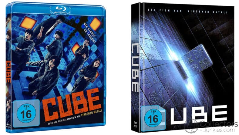 "Cube (1997)" ab August 2023 im Blu-ray Mediabook & "Cube (2021)" als ...
