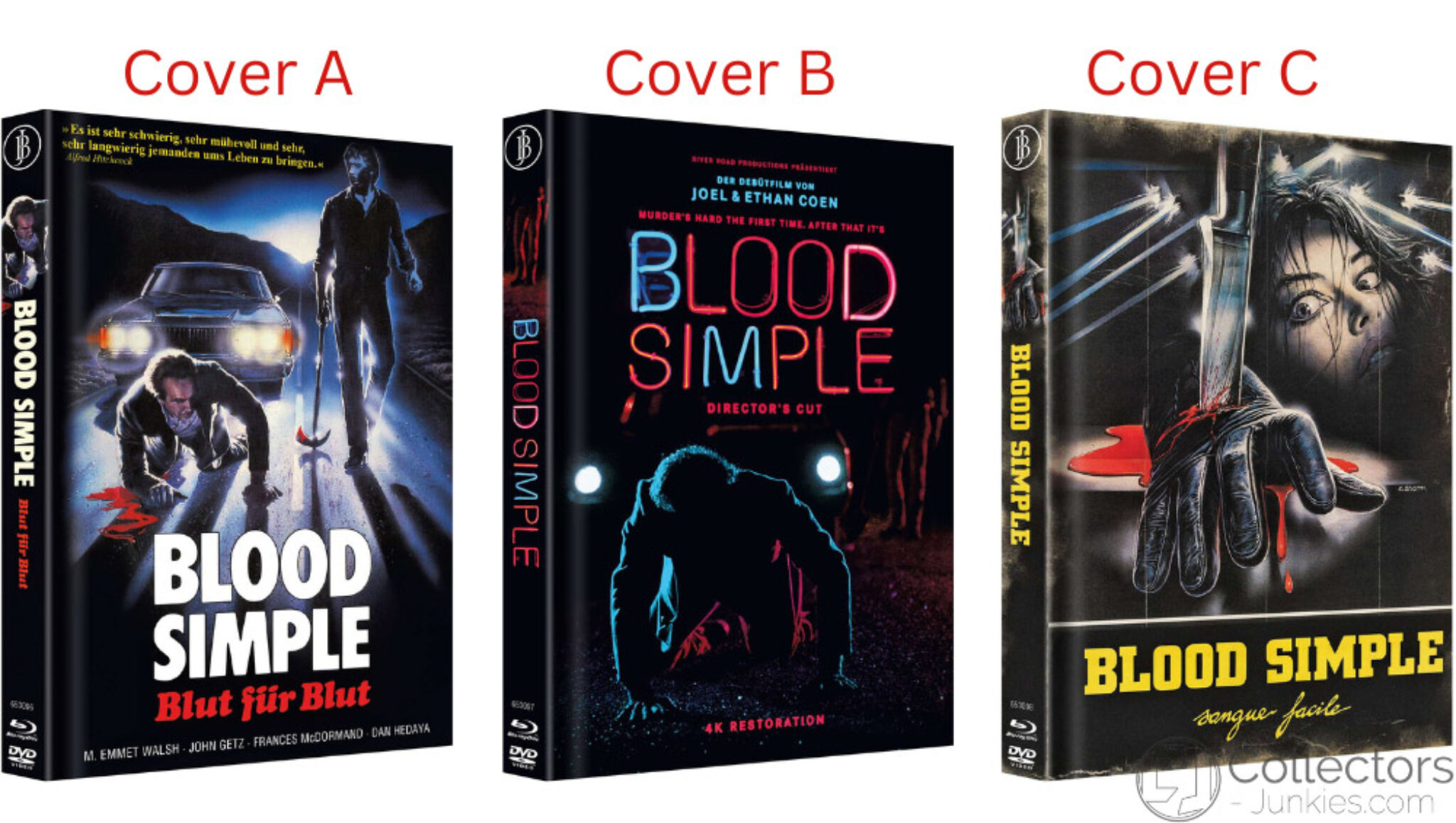 "Blood Simple - Eine mörderische Nacht" ab 2023 in 3 Blu-ray Mediabooks ...
