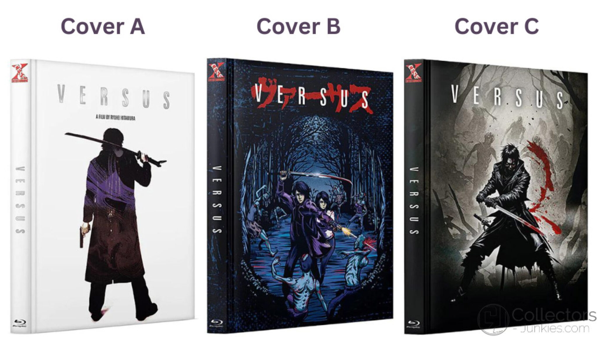 "Versus" ab August 2023 in 3 Blu-ray Mediabooks