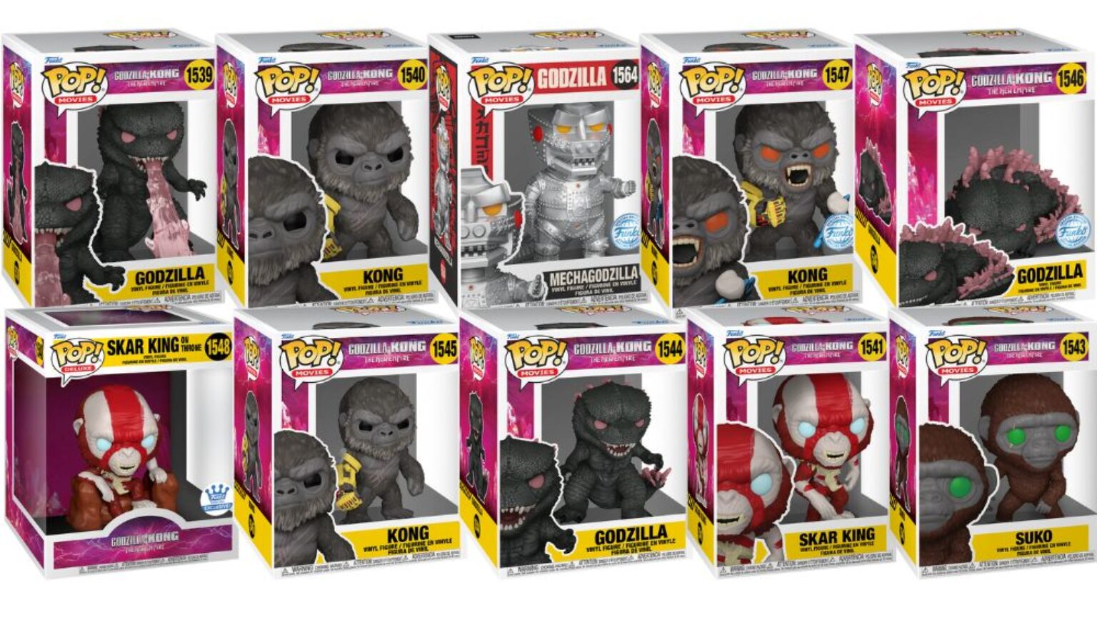 10 Funko Pop! Figuren "Godzilla x Kong: The New Empire" ab April 2024