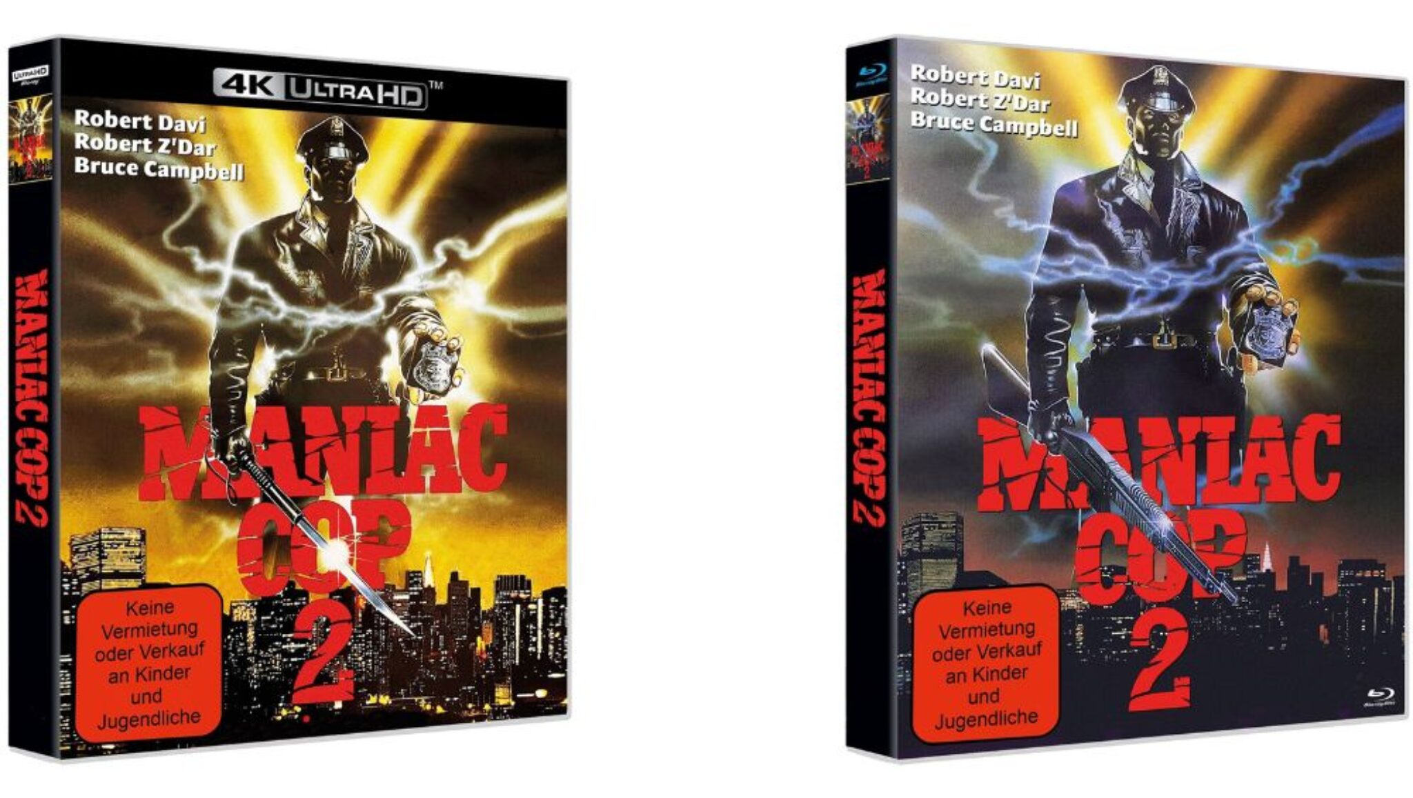 "Maniac Cop 2" ab September 2024 auch als Standard Varianten auf 4K UHD ...