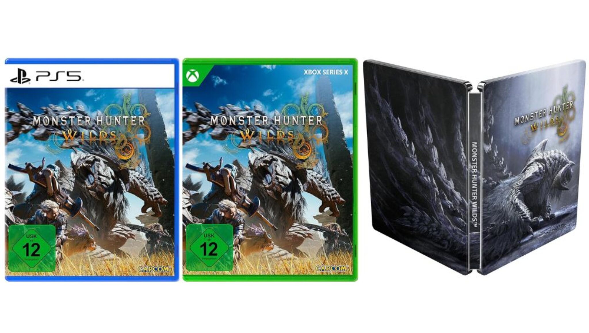 "Monster Hunter Wilds" Collectors Edition, Steelbook & Standard ...