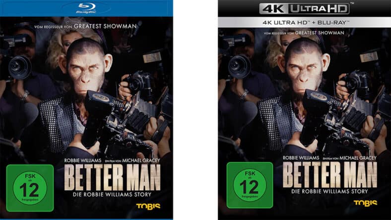 "Better Man - Die Robbie Williams Story" auf 4K UHD, Blu-ray & DVD ab April 2025 | 4K Steelbook ...