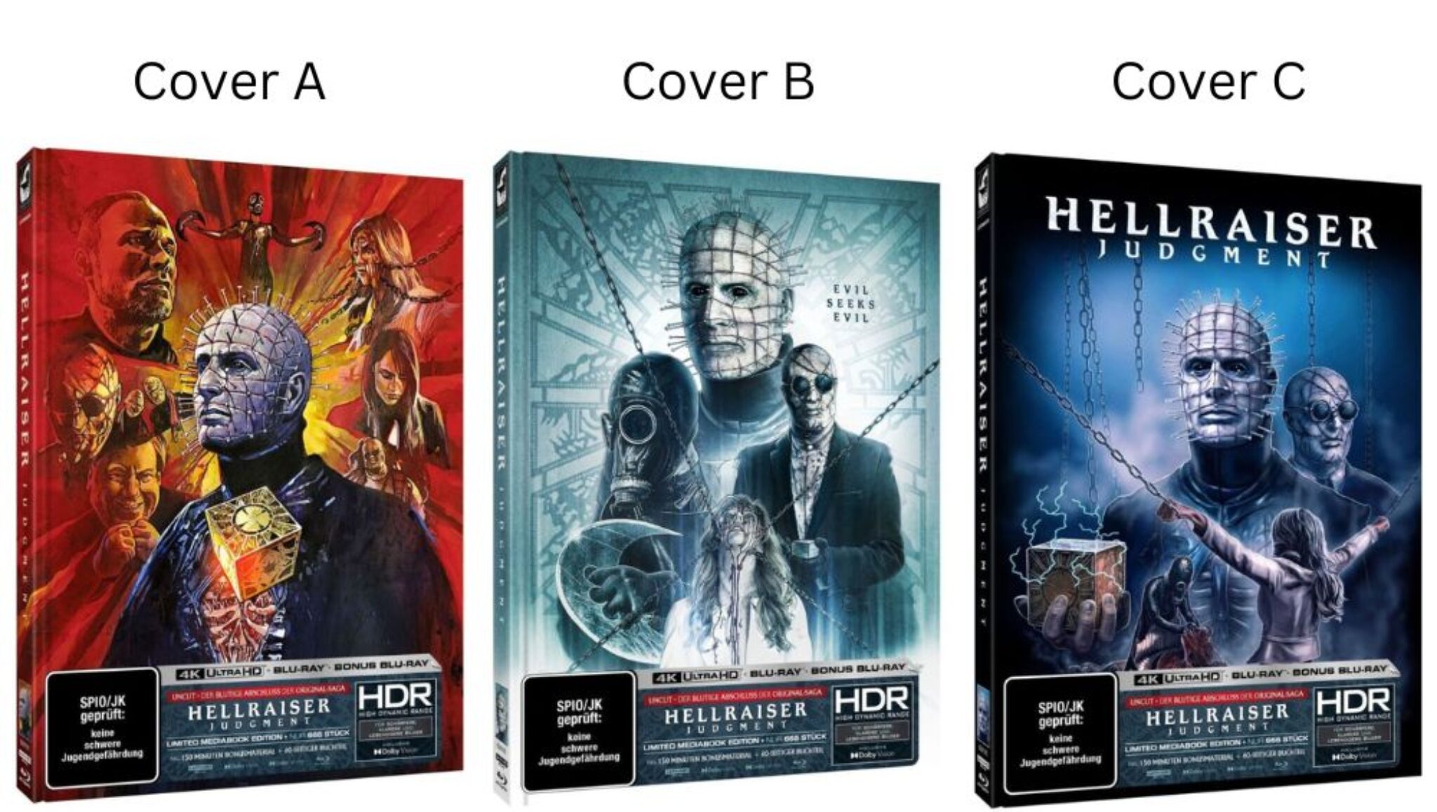 "Hellraiser: Judgment" 3 Mediabooks (4K UHD + 2 Blu-rays) ab Januar ...