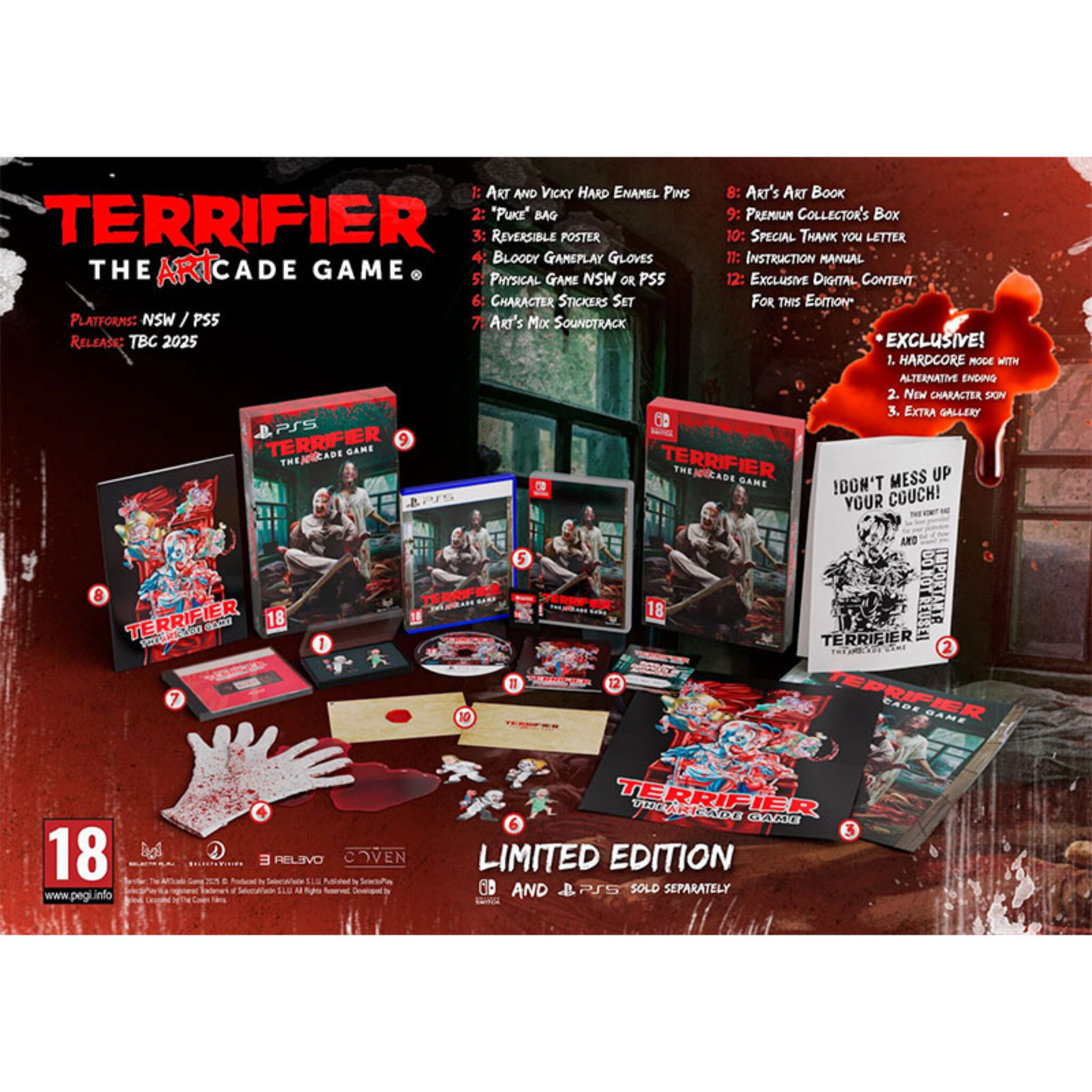 "Terrifier The Artcade Game" Limited Edition & Standard Variante für ...