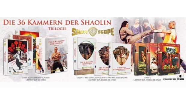 "Die 36 Kammern der Shaolin Collection" in mehreren Blu-ray Mediabooks ...