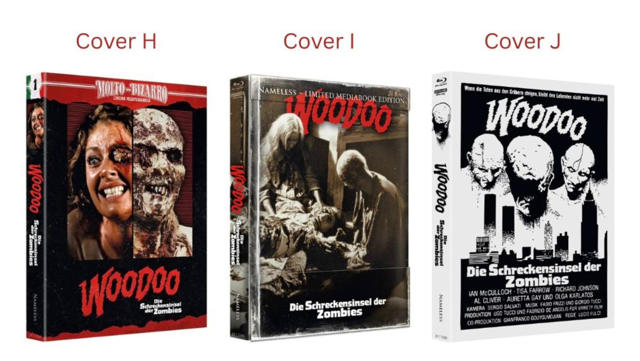 "Woodoo - Die Schreckensinsel der Zombies" in weiteren 4K Mediabooks ab ...
