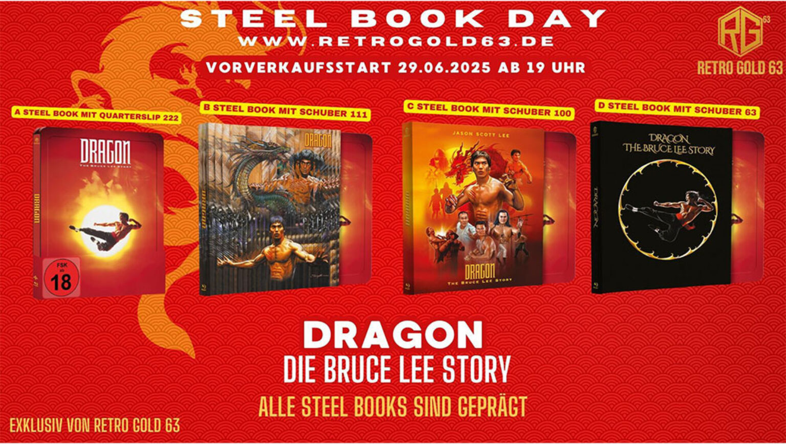 "Dragon - Die Bruce Lee Story" demnächst im Blu-ray Steel book - Update