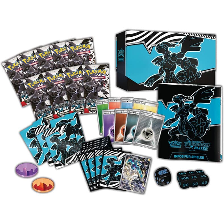 Pokémon-Sammelkartenspiel: Top-Trainer-Box "Schwarze Blitze: Zekrom"