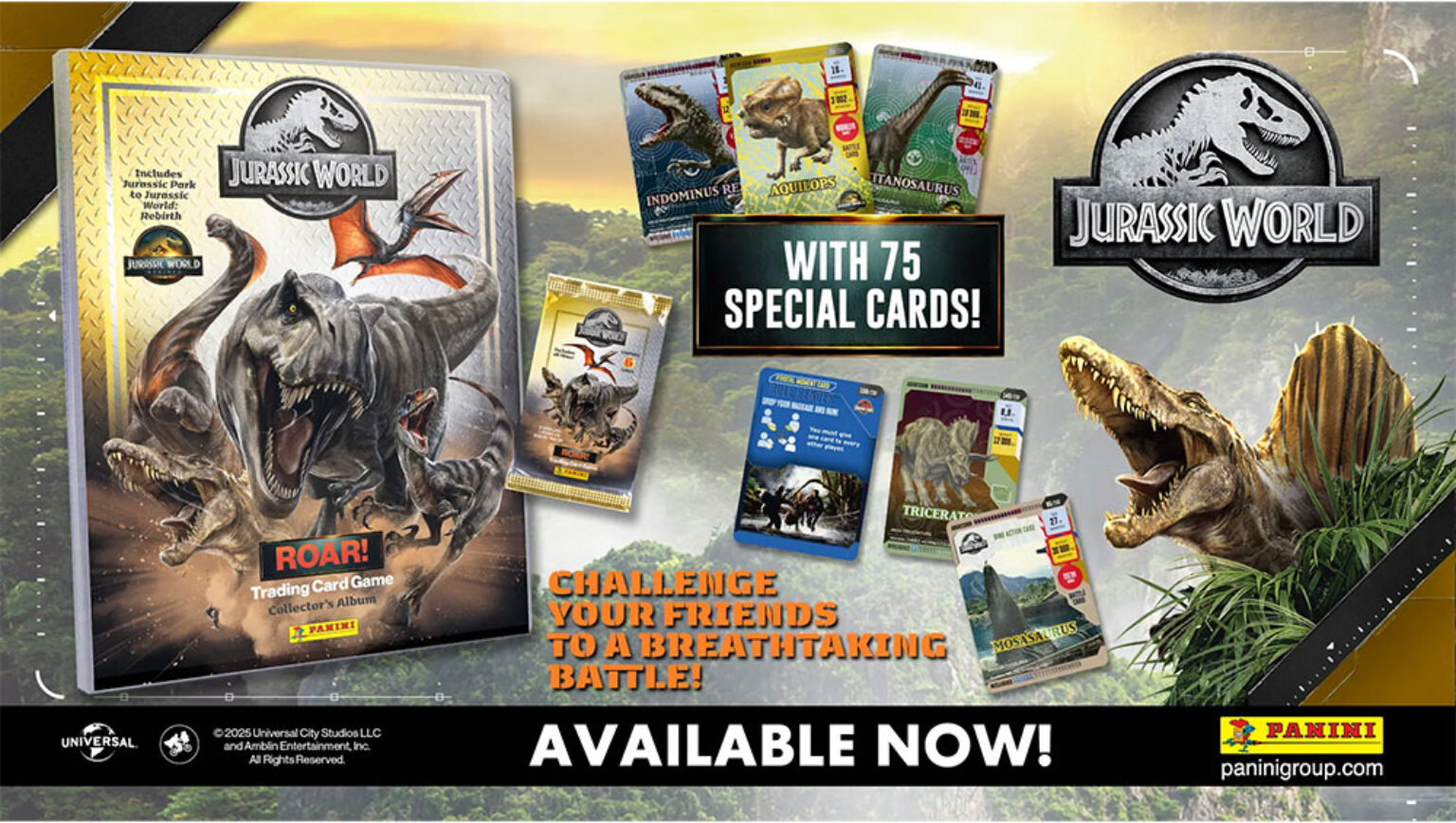 Panini "Jurassic World ROAR!" Trading Card Game