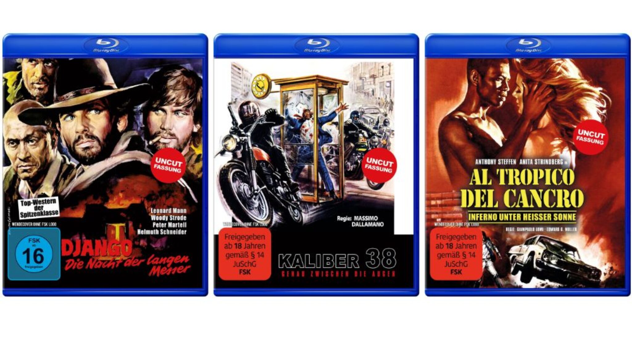"Kaliber 38", "Django - Die Nacht der langen Messer" & "Al Tropico del ...
