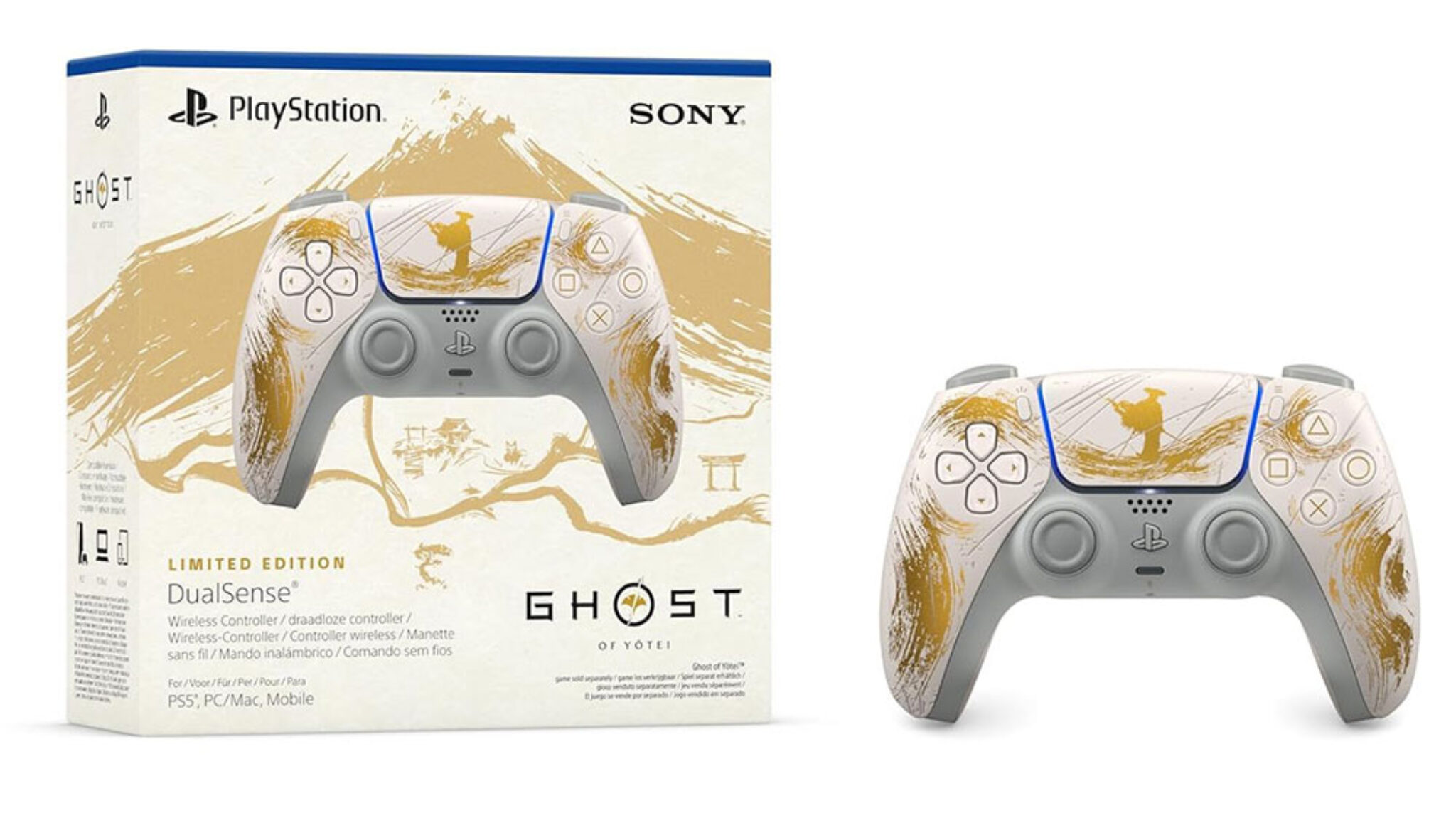 DualSense Wireless Controller "Ghost of Yōtei" Gold Edition für 74,99€
