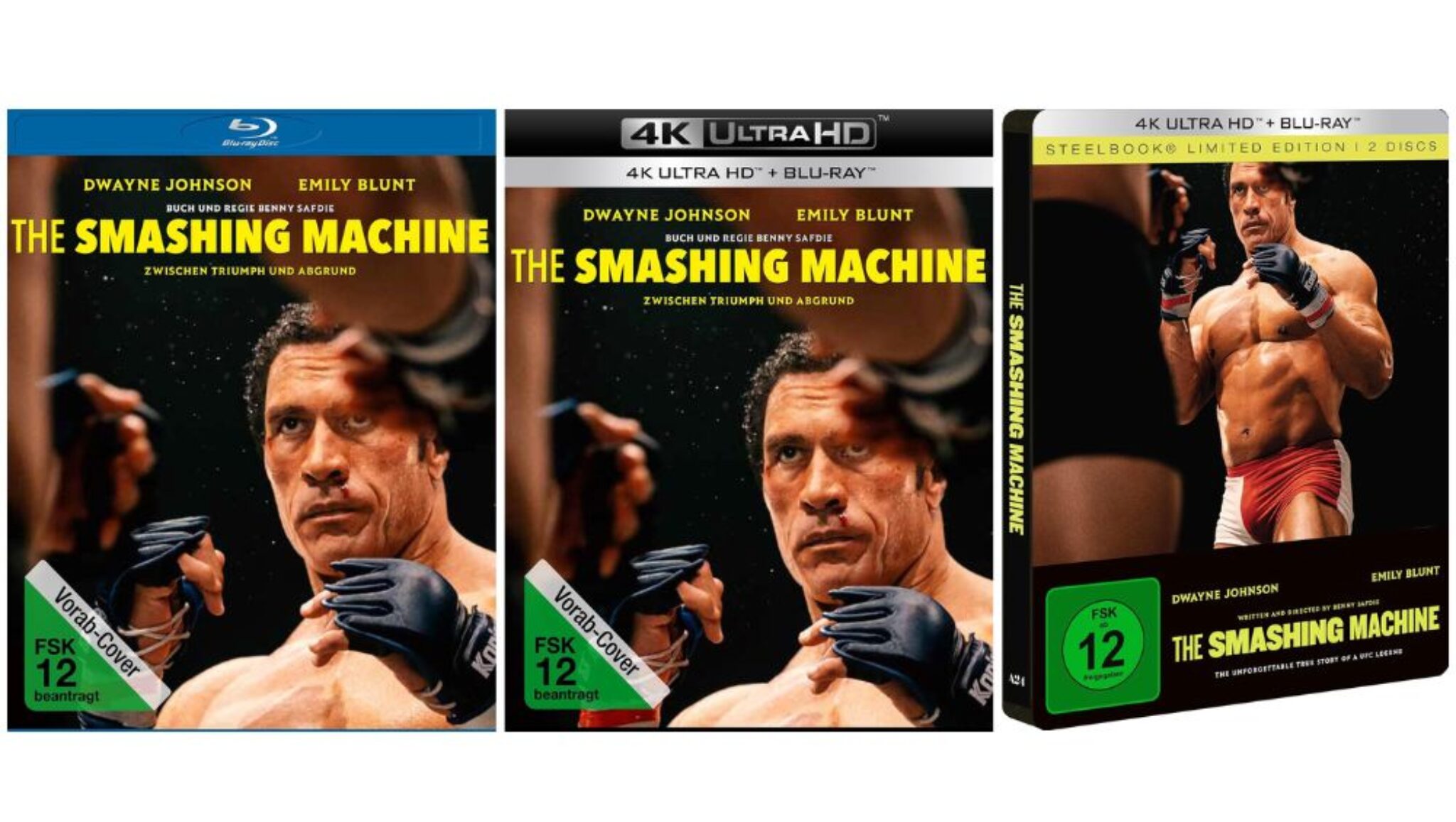 "The Smashing Machine" 4K Steelbook & Standard Varianten auf 4K UHD ...
