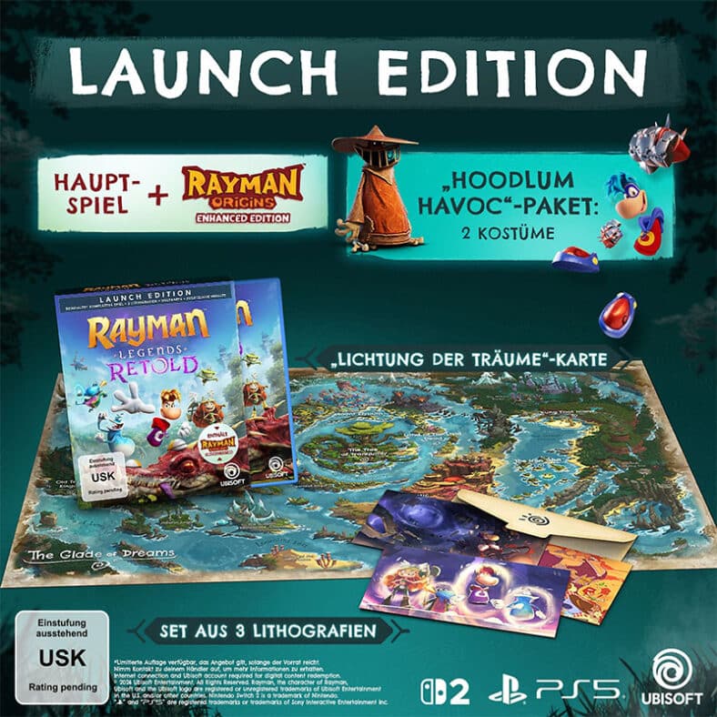 "Rayman Legends Retold" Launch Edition für die Playstation 5 & Nintendo ...